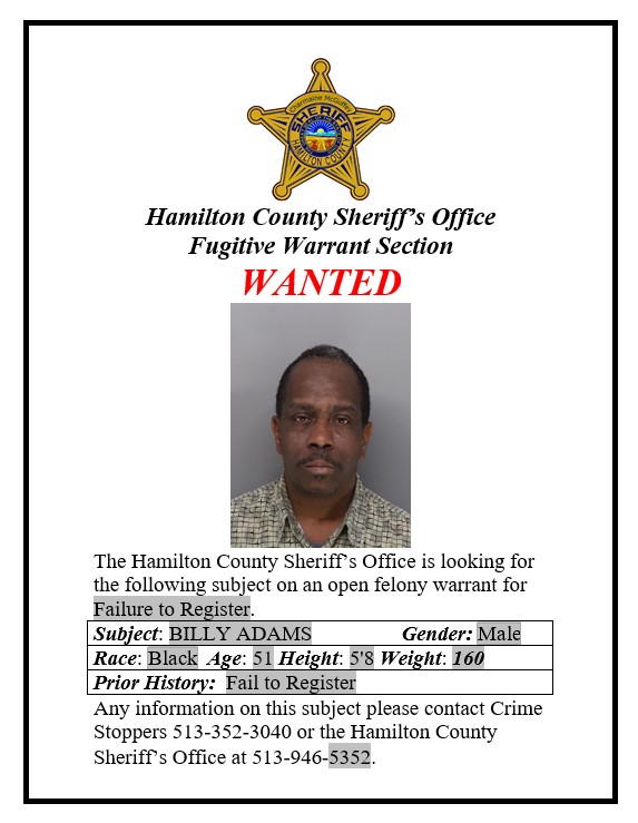 Wanted Suspects - Greater Cincinnati / N. Kentucky Crime Stoppers