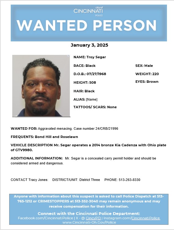 Wanted Suspects - Greater Cincinnati / N. Kentucky Crime Stoppers