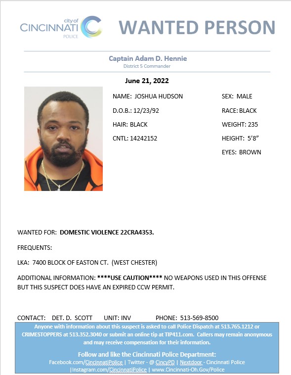 Wanted Suspects - Greater Cincinnati / N. Kentucky Crime Stoppers