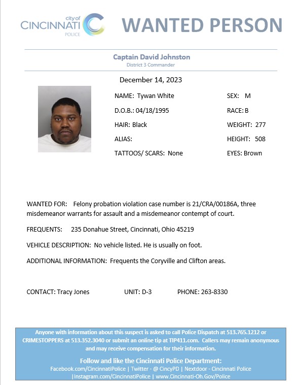 Wanted Suspects - Greater Cincinnati / N. Kentucky Crime Stoppers