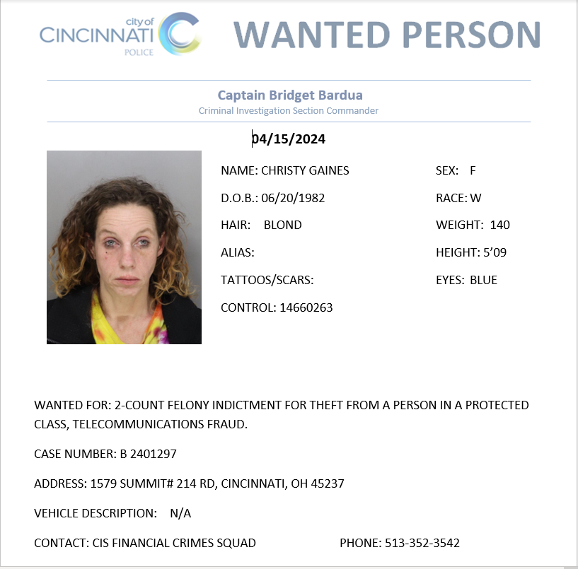 Wanted Suspects - Greater Cincinnati / N. Kentucky Crime Stoppers